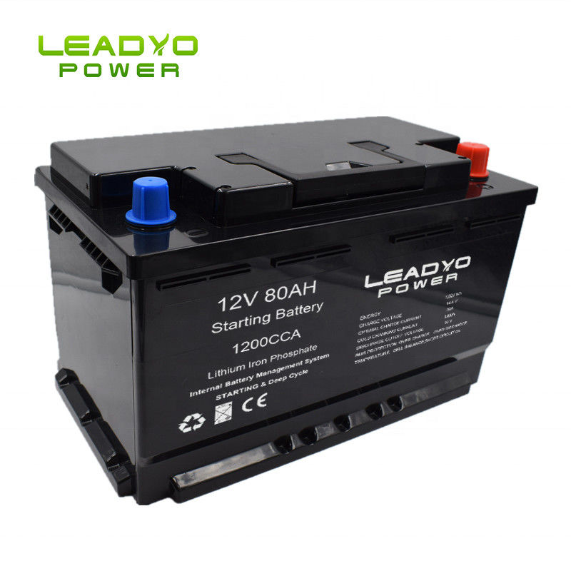 Star-Stop Marine Lithium ion Battery 12v 80Ah CCA1200A Cracking & Deep Cycle Lifepo4 Batteries ...