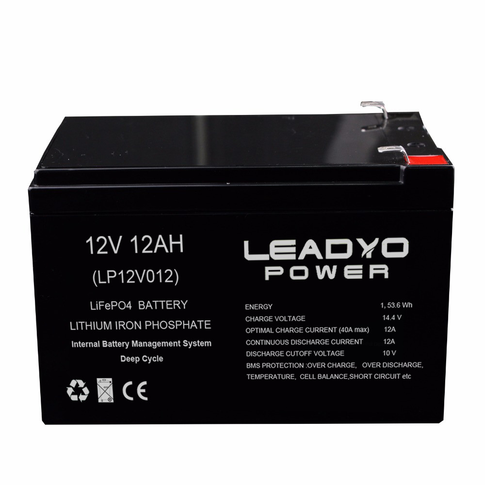 Rechargeable Lifepo4 Deep Cycle Batteries , 12V 10ah 12ah Lithium Ion ...